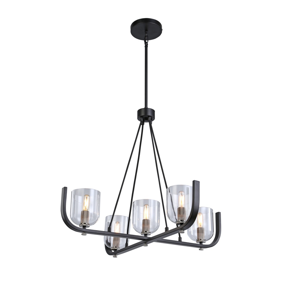 Chandelier : AC11746NB : Black and Nickel : 250 | LBU Lighting