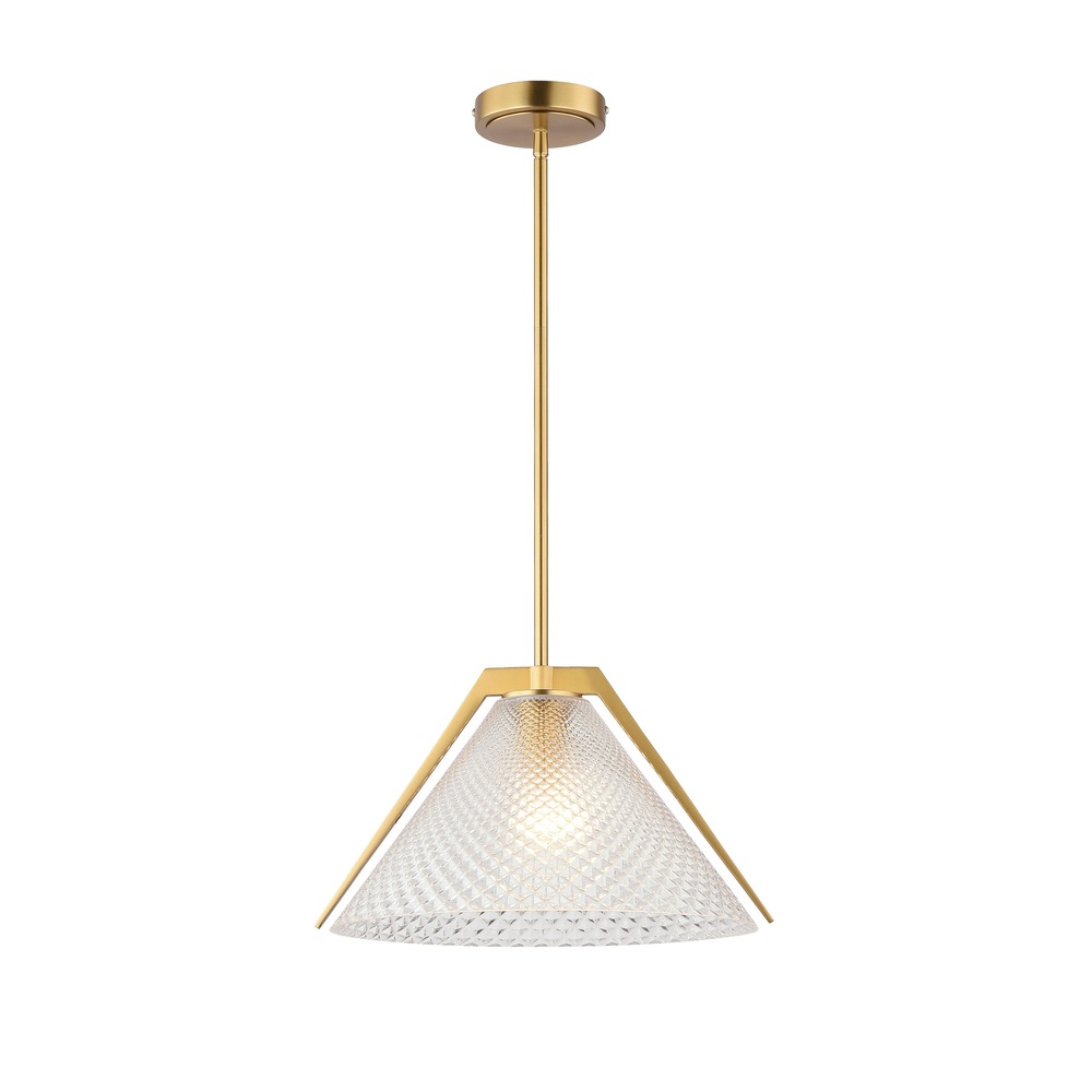 Baltic Collection 1-Light Pendant Brass : AC11911BR | LBU Lighting