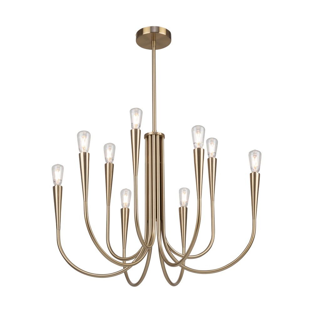 Bronte Collection 9-Light Chandelier Brass : AC11929BR | LBU Lighting