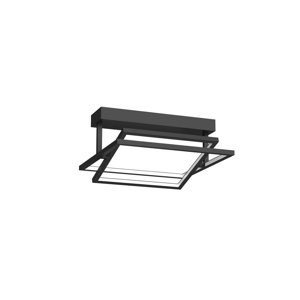 Mondrian 16-in Black LED Semi Flush Mount : SF16316-BK | LBU Lighting