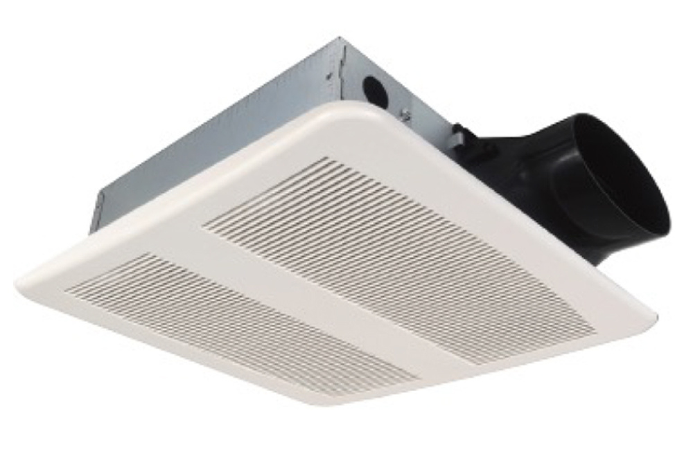 Slimline Ceiling Exhaust Fan, 100 CFM, 2 Sone, 10.25”x10.25”x3.75”, 4 ...