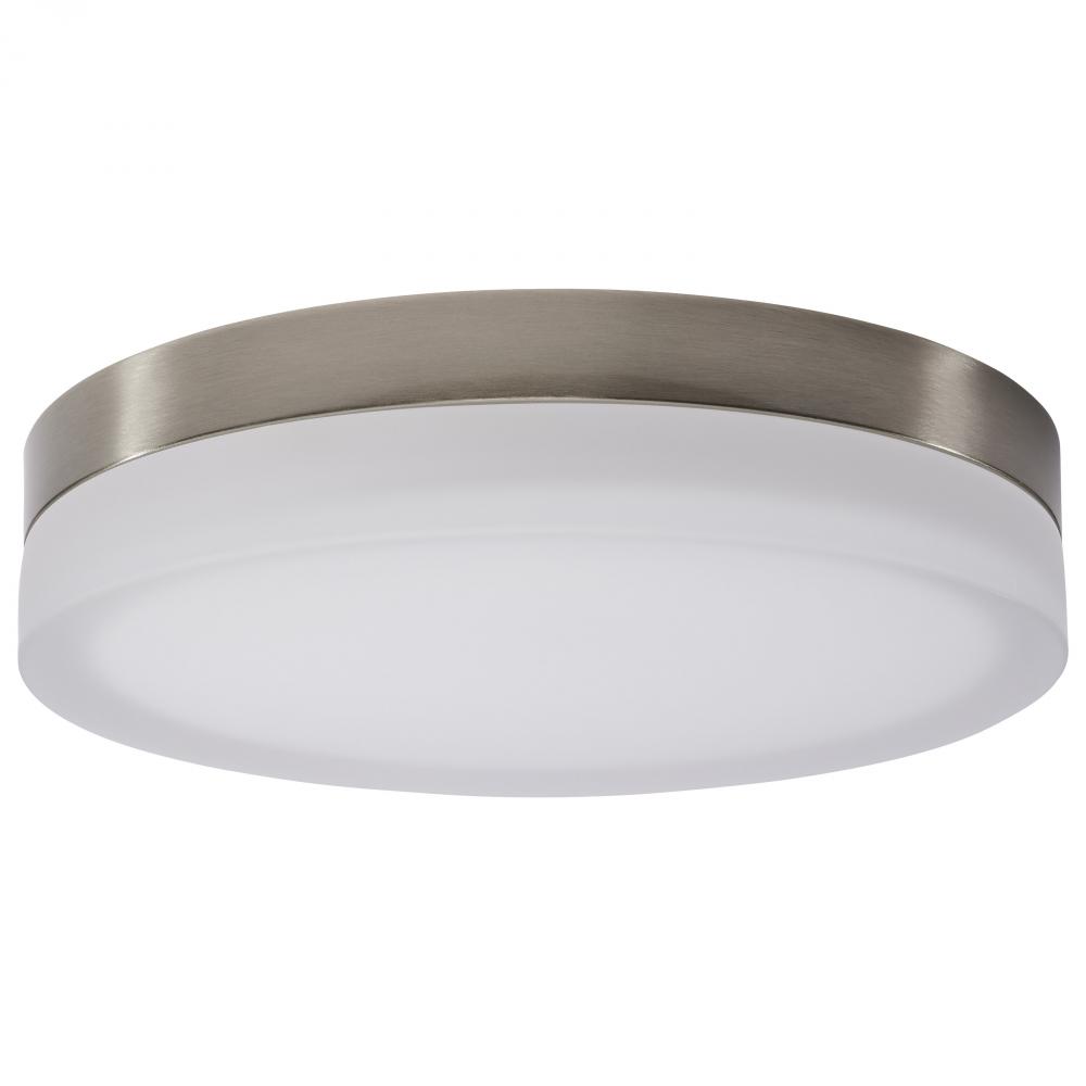 Pi; 14 Inch LED Flush Mount; Brushed Nickel Finish; Frosted Etched ...